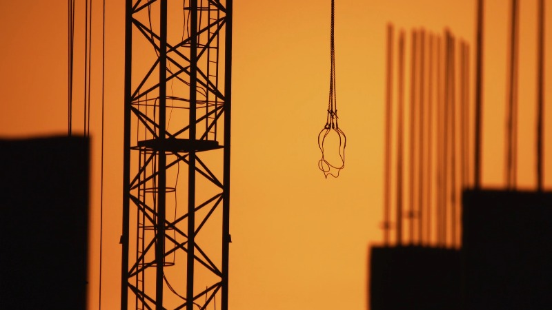 Construction Area, Silhouette, Dask, Cranes by Oleh Ibrahimov – Stock ...