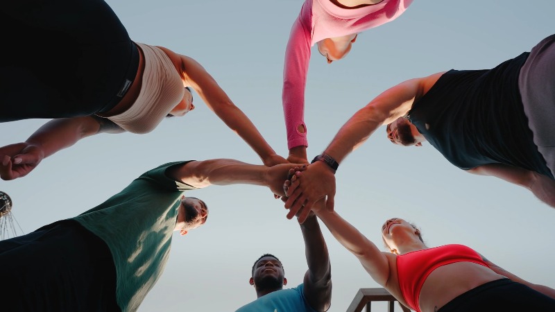 Low Angle, Teamwork, Team , Huddle by Raven production – Stock Footage ...