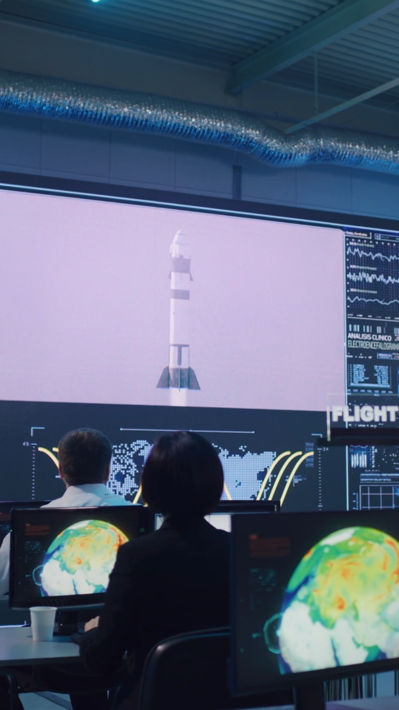 Rocket, Screen, Monitoring, Control Room by Frame Stock Footage – Stock ...