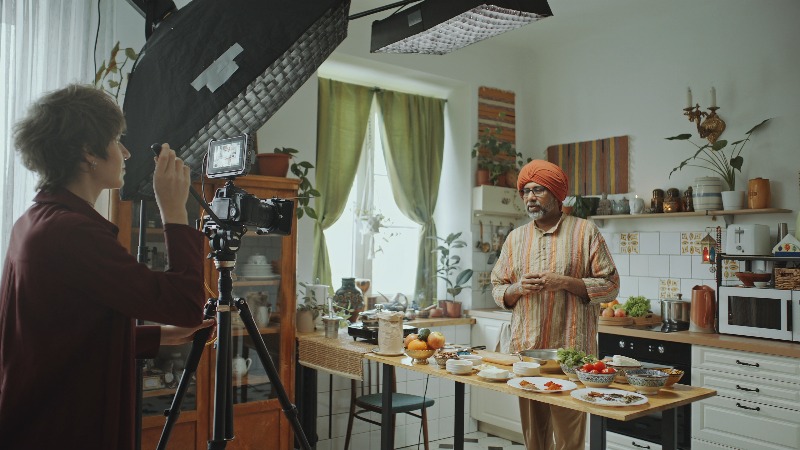 Cooking Show, Man, Talking To Camera, Cooking by Yuki Film – Stock ...