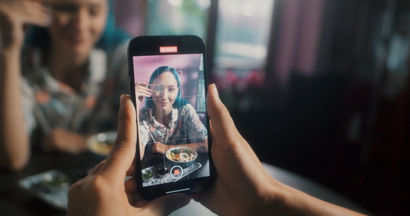 Eating, Phone Camera, Social Media Vlog, Pov by Omri Ohana – Stock ...