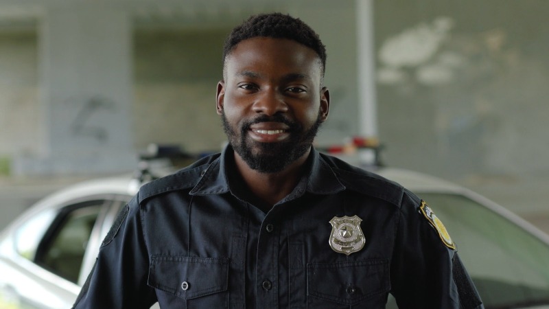 Policeman, Portrait, Uniform, Patrol Car by Nazarii Ortynskyi – Stock ...