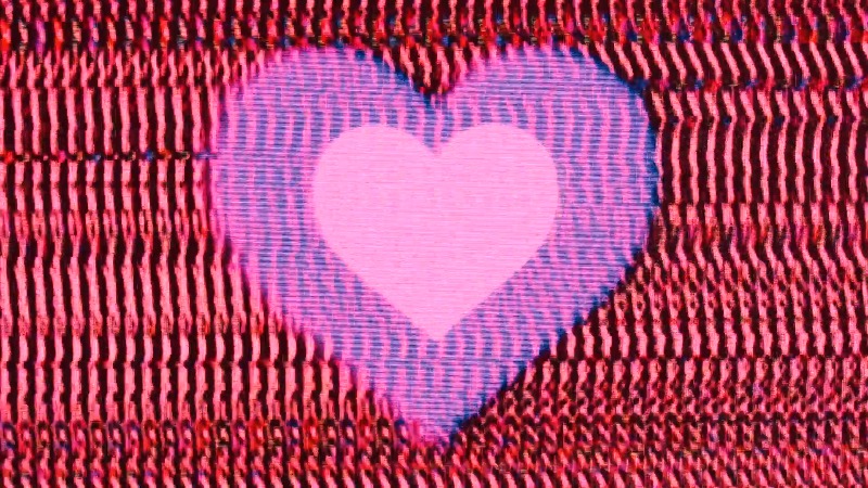 Heart Shape, Vhs, Retro, Glitch by Hermit Sage Creative Studio – Stock ...