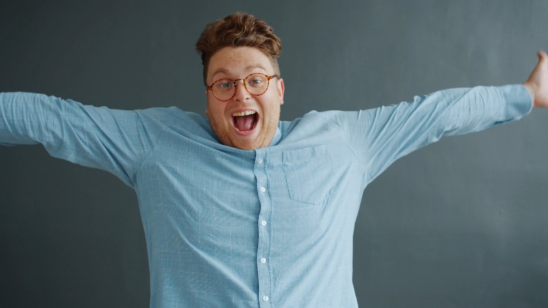 Funny, Happy, Man, Portrait by VITALY GARIEV – Stock Footage | Artlist