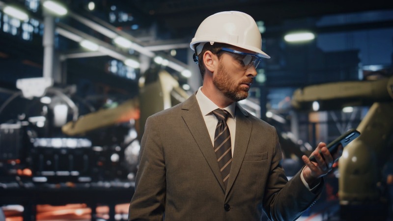 Suit, Man, Factory, Helmet by Stockbusters – Stock Footage | Artlist
