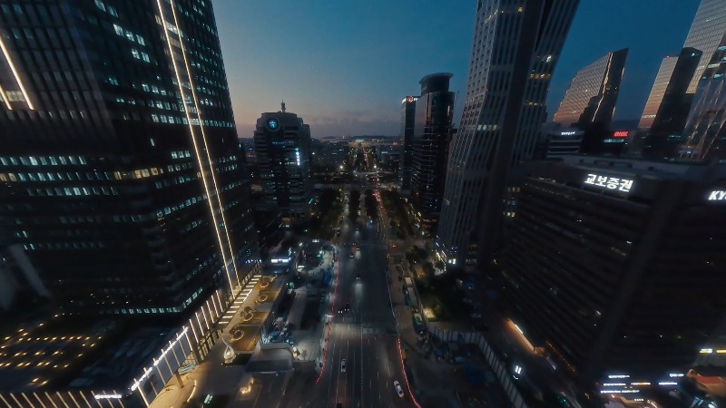 City Lights, Dusk, Highway Traffic, Fpv by Unity (유니티) – Stock Footage ...