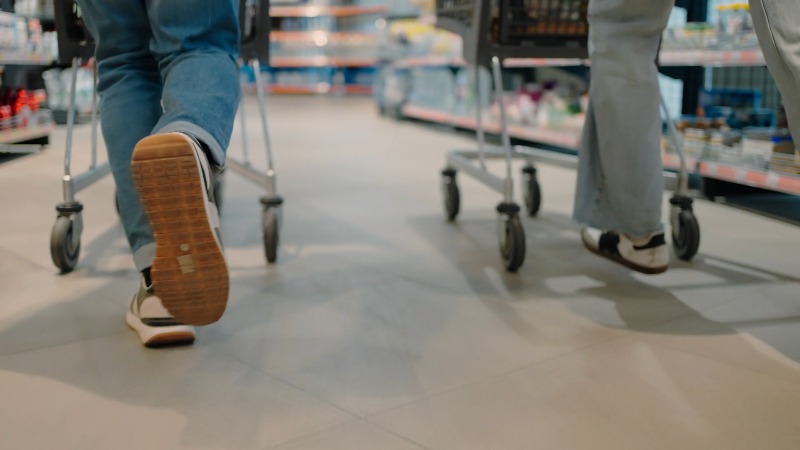 Legs, Runing, Down, Supermarket Aisle by Raven production – Stock ...