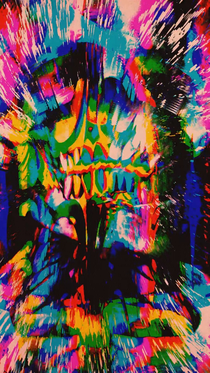 Multi Color, Skull, Psychedelic, Background by Sunbeat Studio – Stock ...