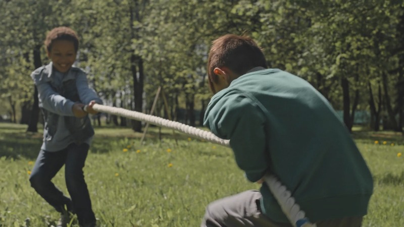 Pulling Game, Rope, Woodland Trees, Childhood by AnnaStills – Stock ...