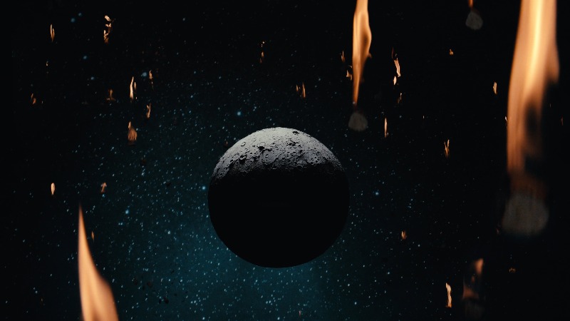 Fire, Outer Space, Moon, Star by Maxim Ronkin – Stock Footage | Artlist