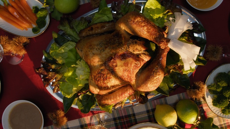 Plates, Turkey, Top Shot, Thanksgiving by Daniele Sgura – Stock Footage ...