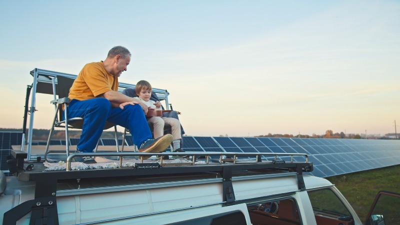 Trailer, Sitting, Trailer Roof, Solar Farm by Oleh Ibrahimov – Stock ...