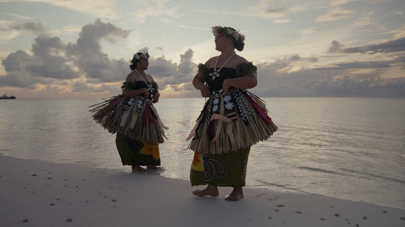 Tuvalu, Dancers, Flower Crown, Shore by Josh Guvi – Stock Footage | Artlist