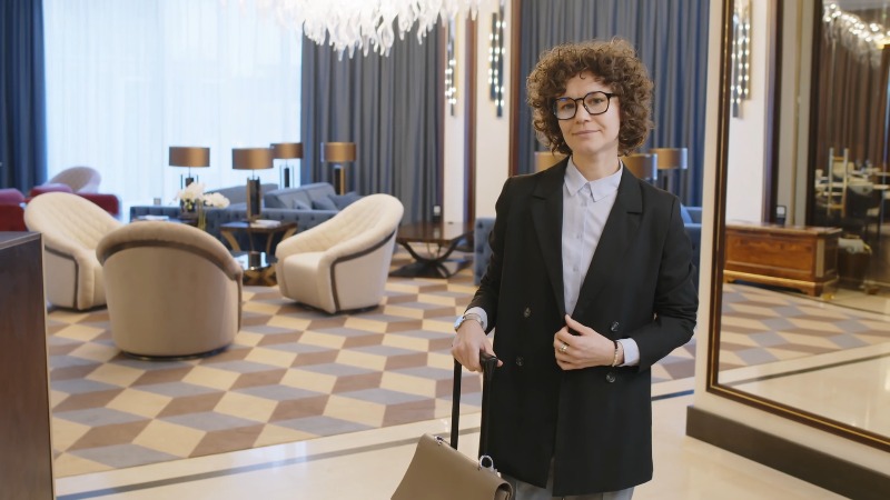 Lobby, Business Woman, Hotel, Looking At Camera by Pressmaster – Stock ...