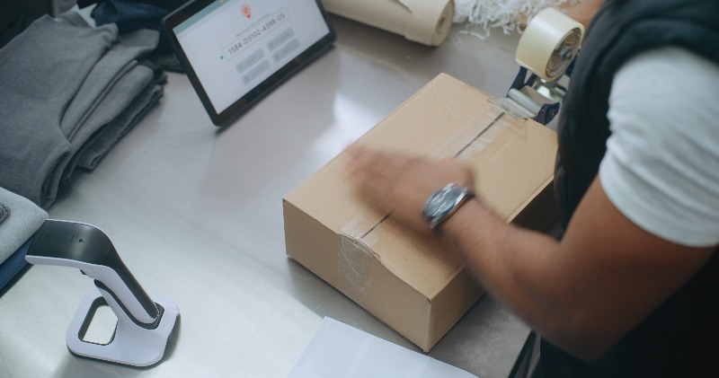 Packing, Inventory, Logistic Center, Delivery by Frame Stock Footage ...