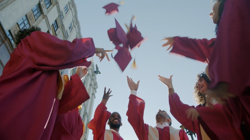 Graduation, Hats Throwing, Happy, Ceremony by VITALY GARIEV – Stock ...